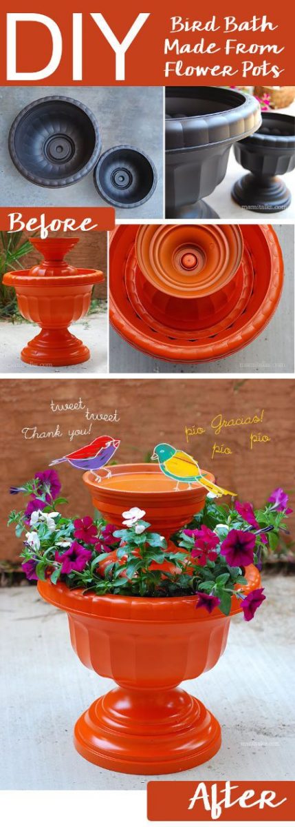 30 Adorable DIY Bird Bath Ideas That Are Easy and Fun to Build