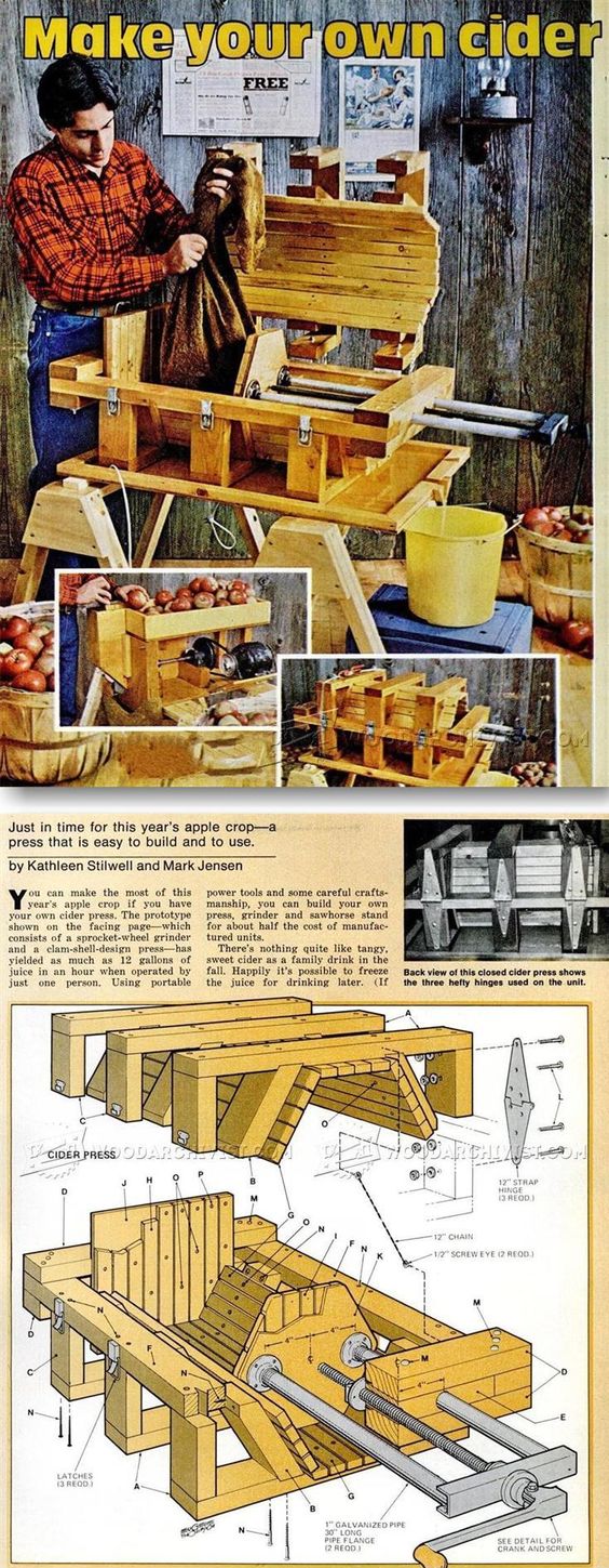 18 Easy To Follow DIY Cider Press Plans To Make Your Own Apple Cider 